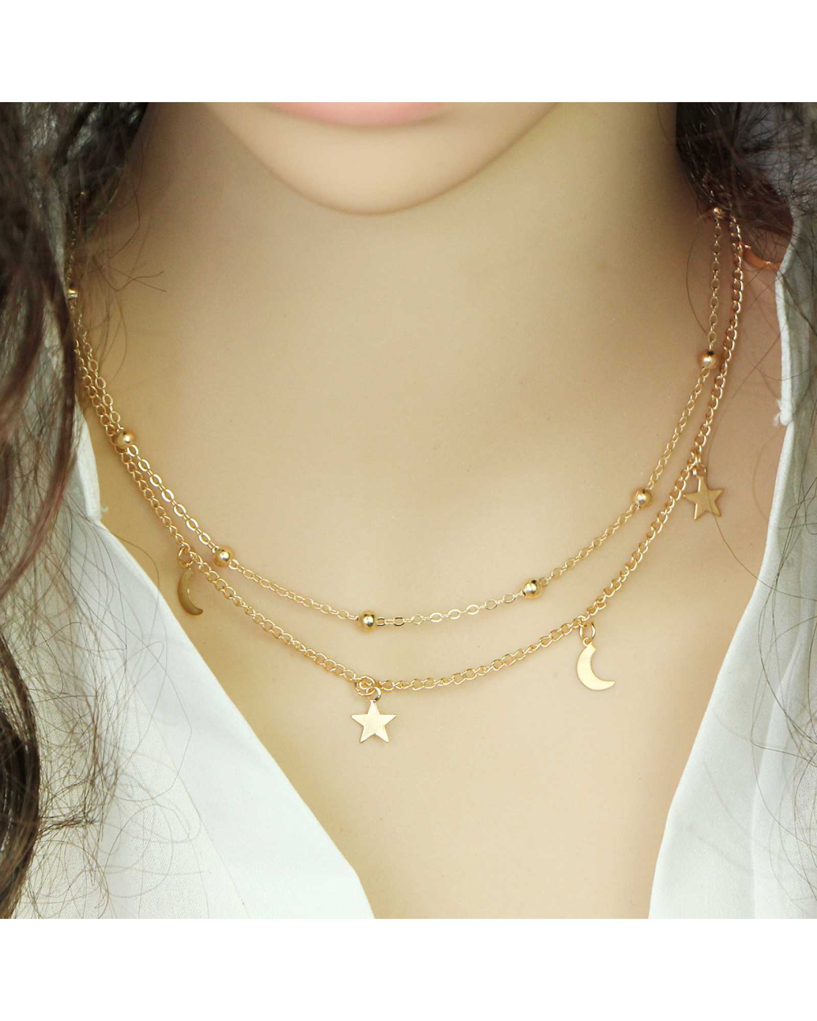 Multi Layer Leaf Chain Neck Wear :: Wowflashy.com