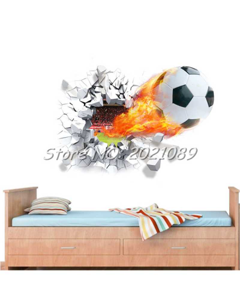 3D Soccer Wall Sticker :: Wowflashy.com