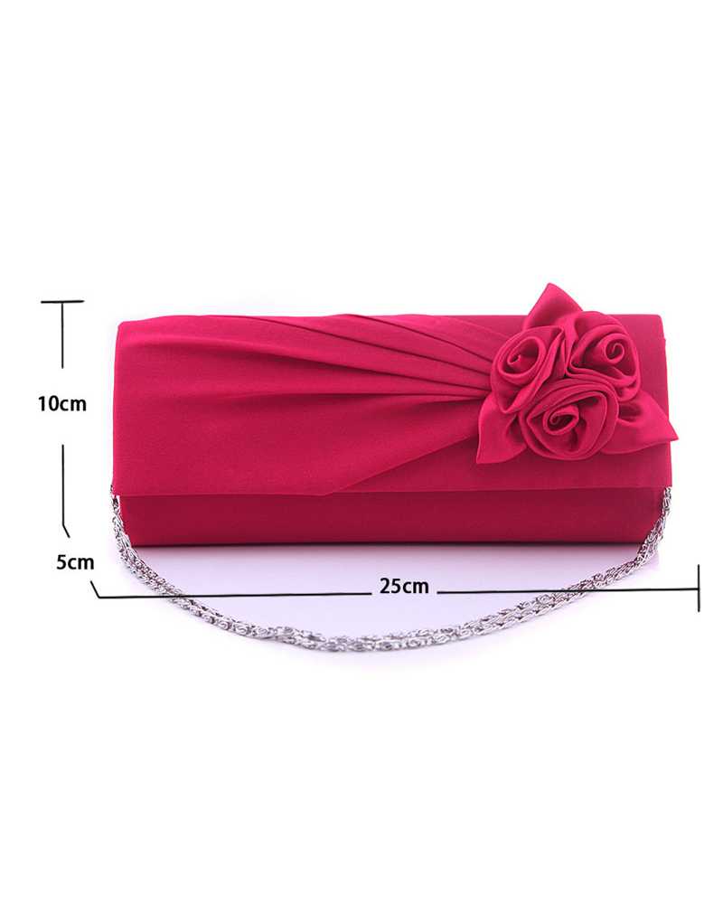 Flower Satin Prom Party Women Clutches / MIni Bag :: Wowflashy.com