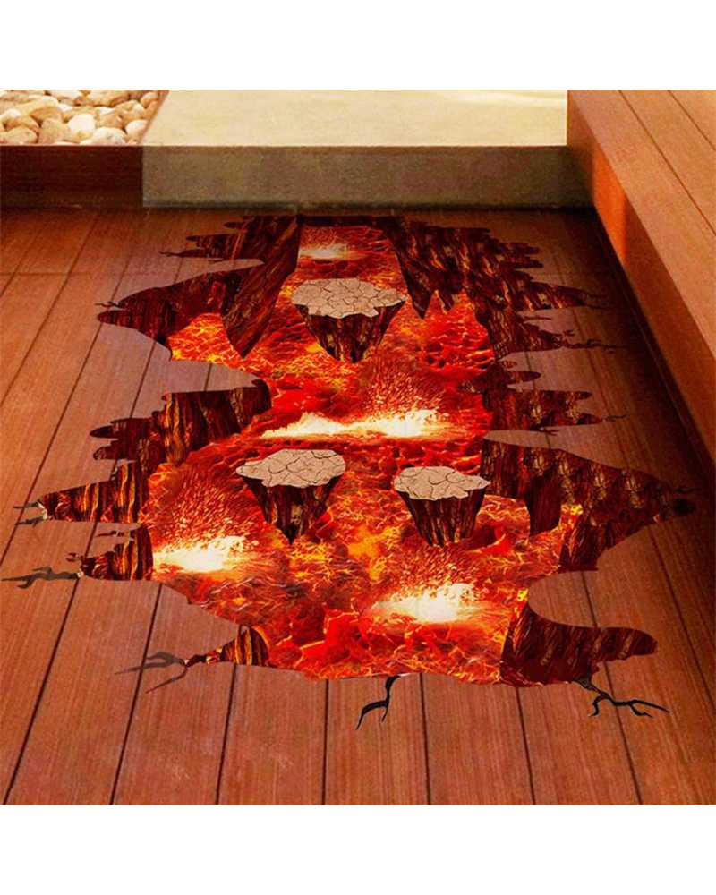 3D Magma Volcano Wall Stickers
