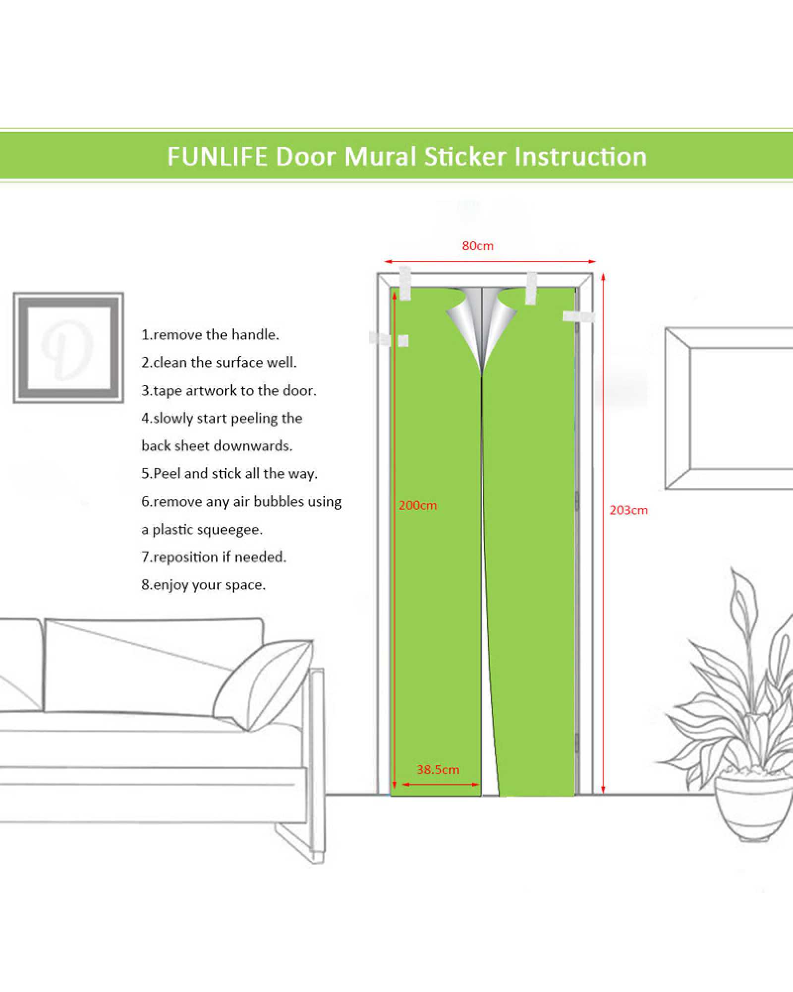 3D Pathway Waterproof Door Stickers