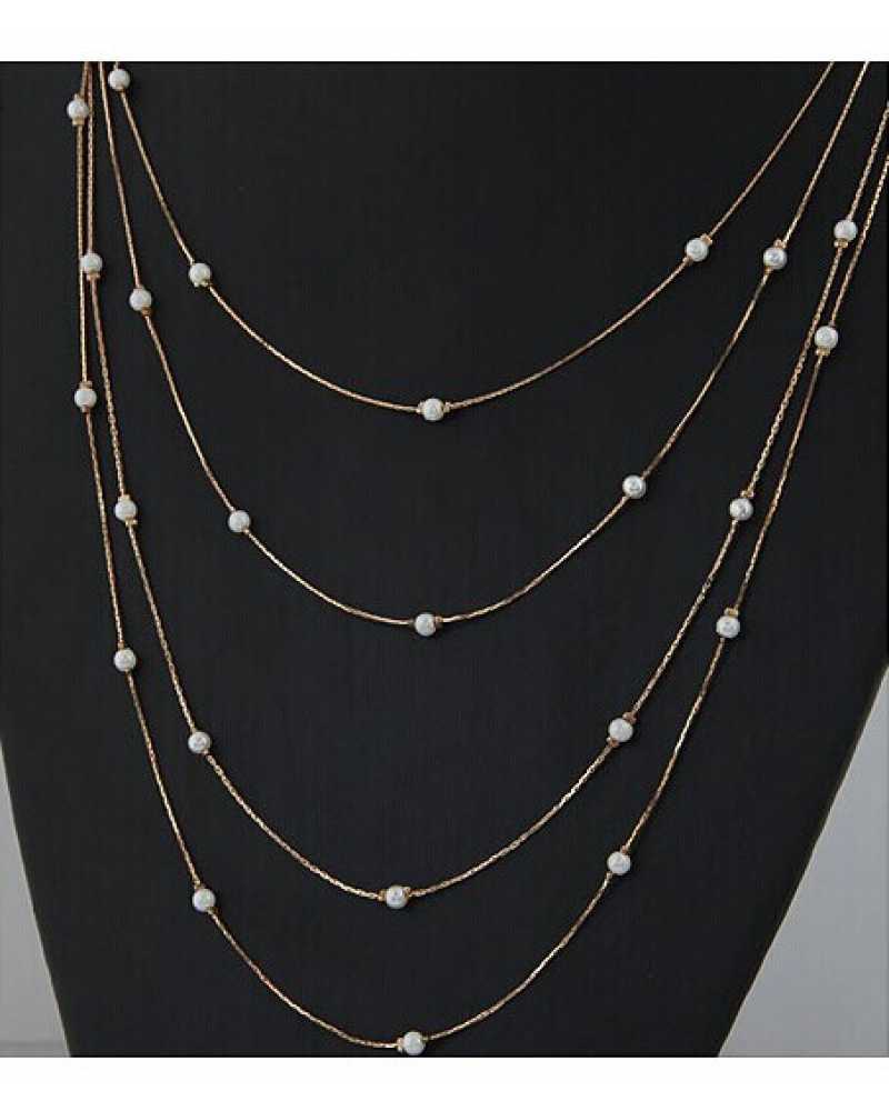 Multi Layer Gold Plated Necklace :: Wowflashy.com